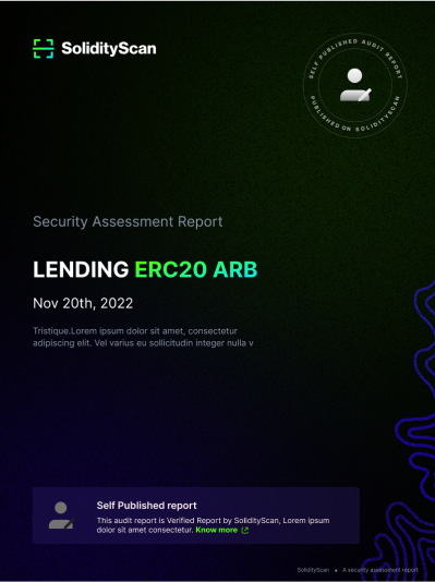 SolidityScan: Best Smart Contract Scanner & Auditing Tool